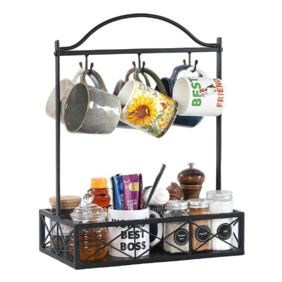 Amarfly | Kitchen | 6 Large Coffee Cup Holder For Countertop Mug Tree ...